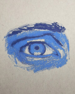 Oil Pastel Easy Drawing - How To Draw Eyes With Oil Pastels