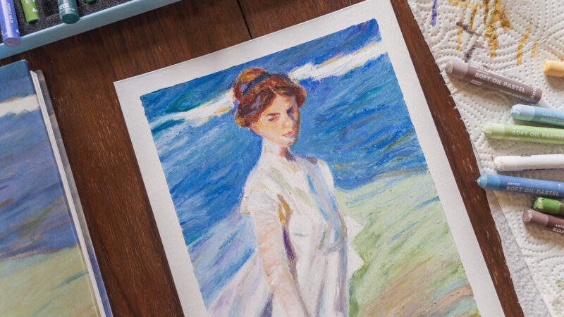 Oil Pastel Drawing For Beginners - Sorolla Master Study